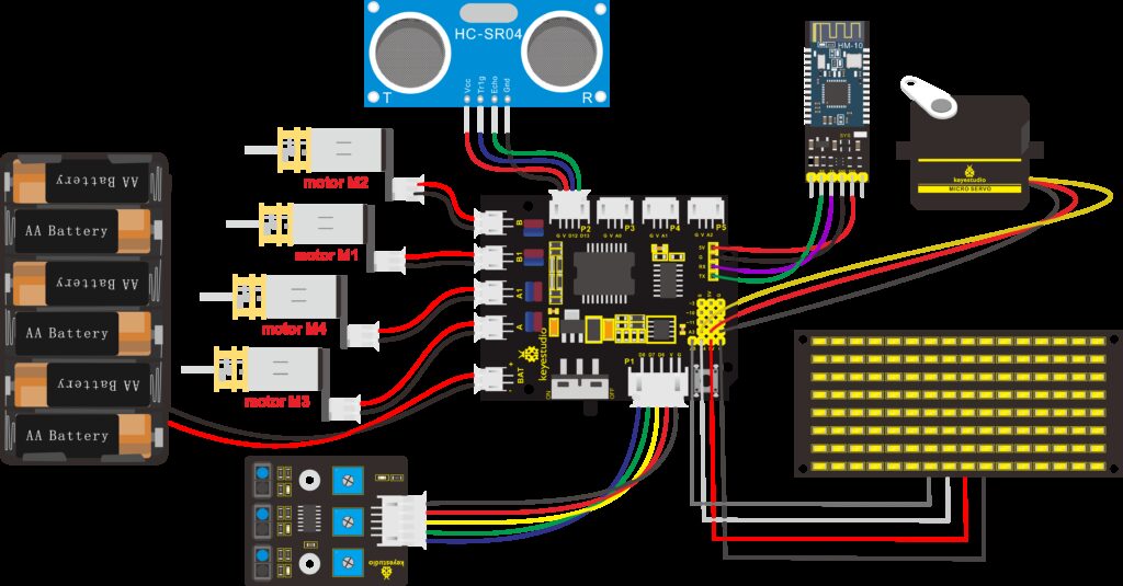 Robot voiture 4WD Multi BT V2 - Kit pour Arduino - Robotisâmes